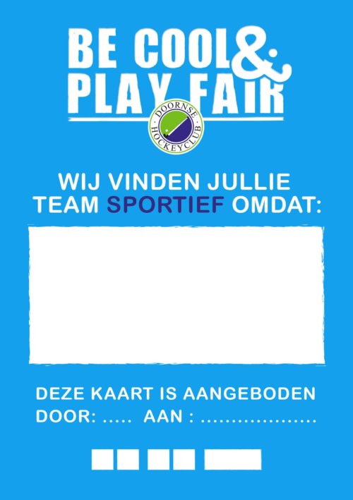 Blauwe sportiviteitskaart Doorn: 'Teams complimenteren elkaar'