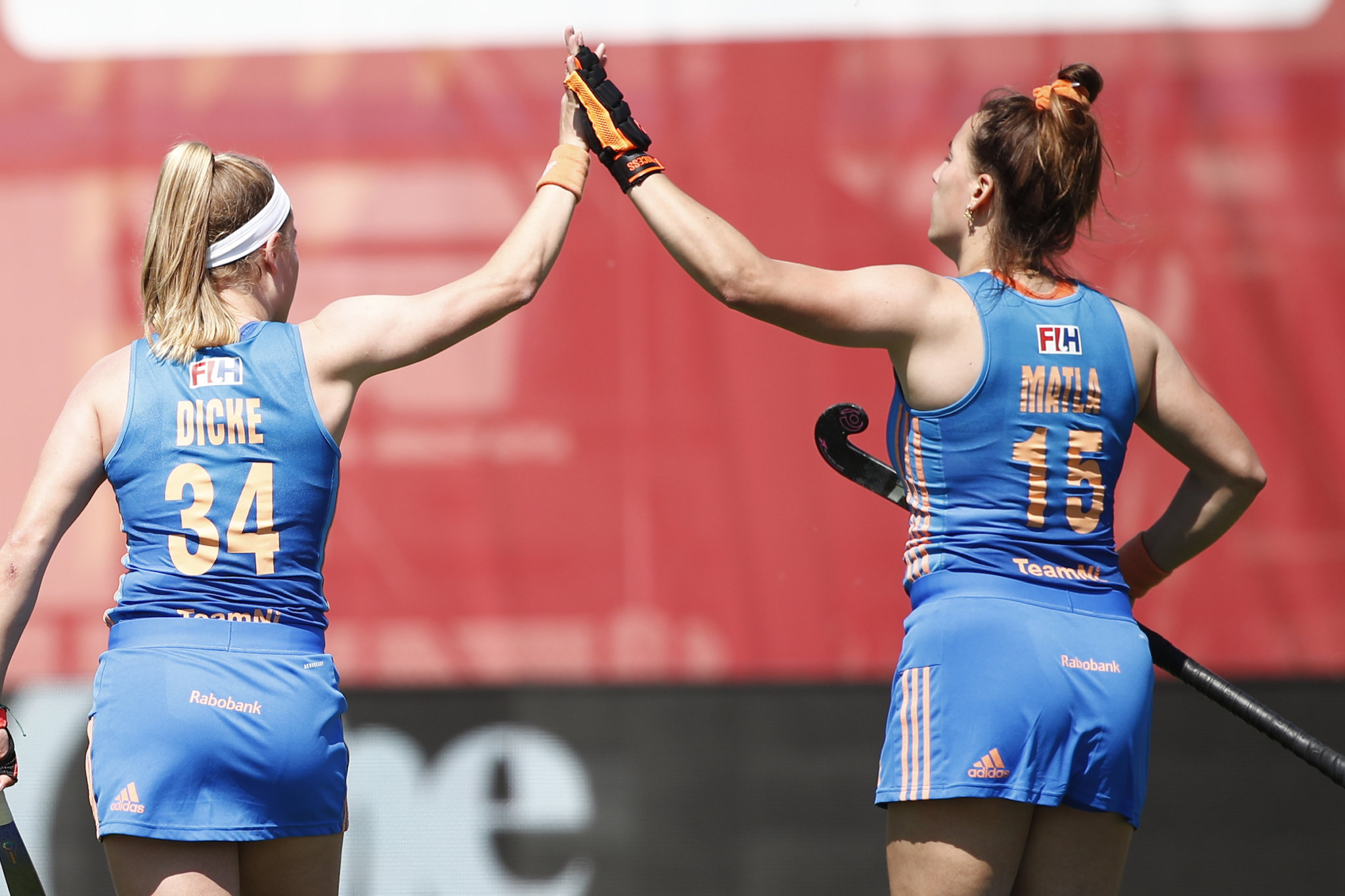 Pien-Dicke-Frédérique-Matla-Oranje-Dames-België-WV - Hockey.nl