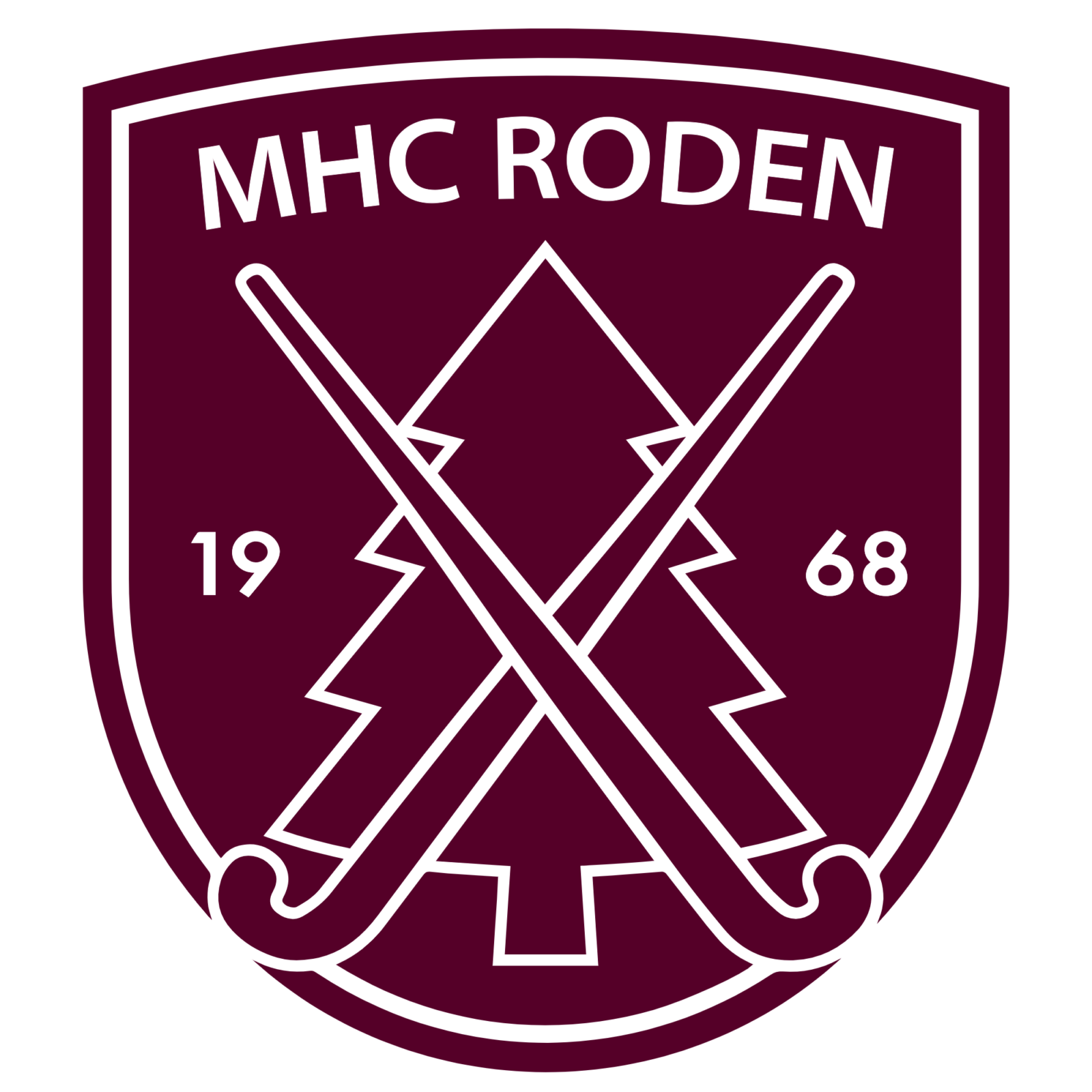 Het clublogo van Roden: de band met de dennenboom