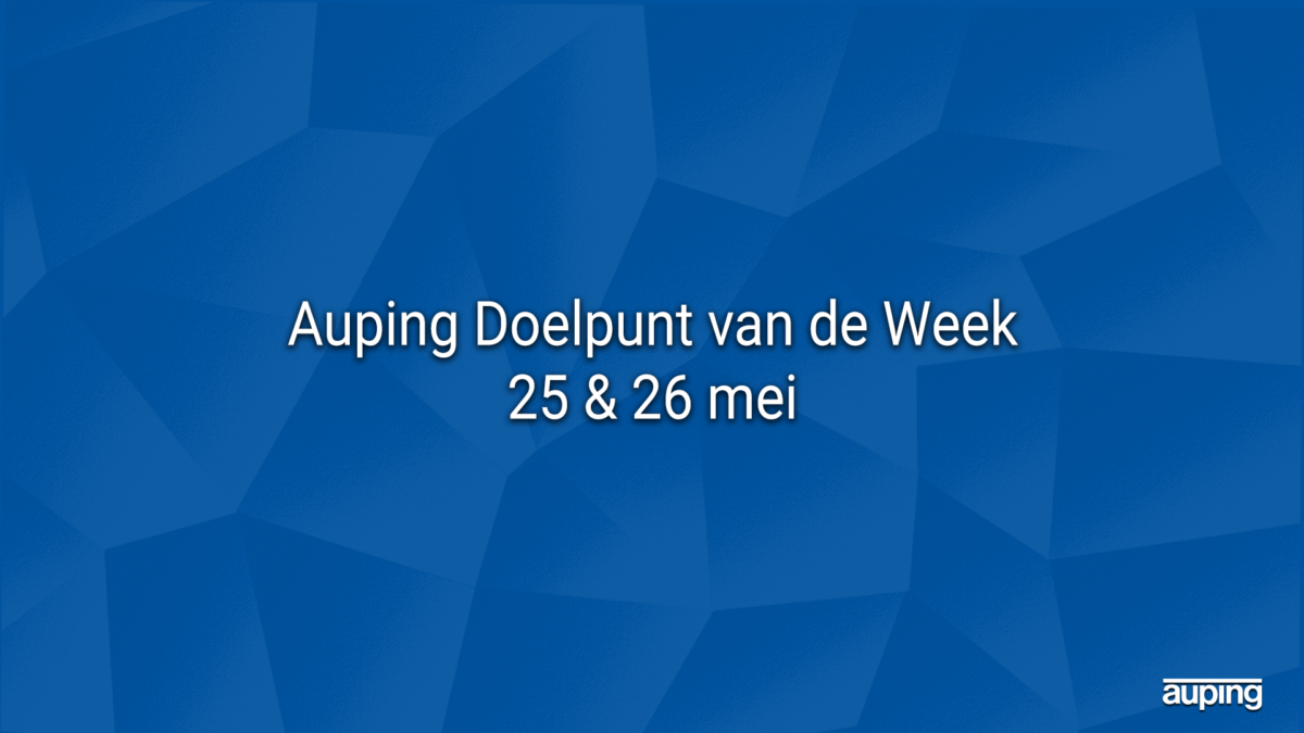 Auping Doelpunt van de Week- 25 & 26 mei